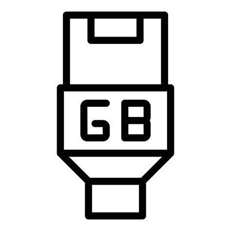 Portable Flash Icon Outline Vector Data Memory Vector Art At Vecteezy