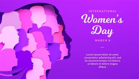Premium Psd Womens Day Flyer With Silhouettes Of Multi Ethic Womens