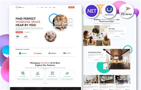 Deskmates Coworking Space Website Template Umbraco Evonicmedia