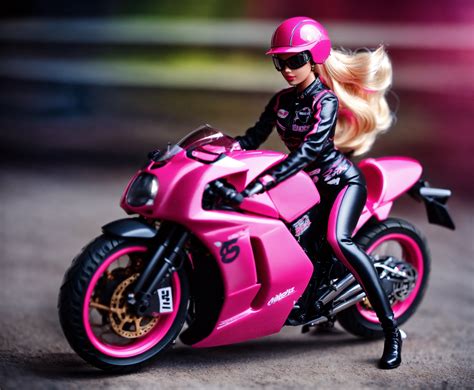 Lexica Barbie Dolls Career A Motorcycle Racer Pink And Black