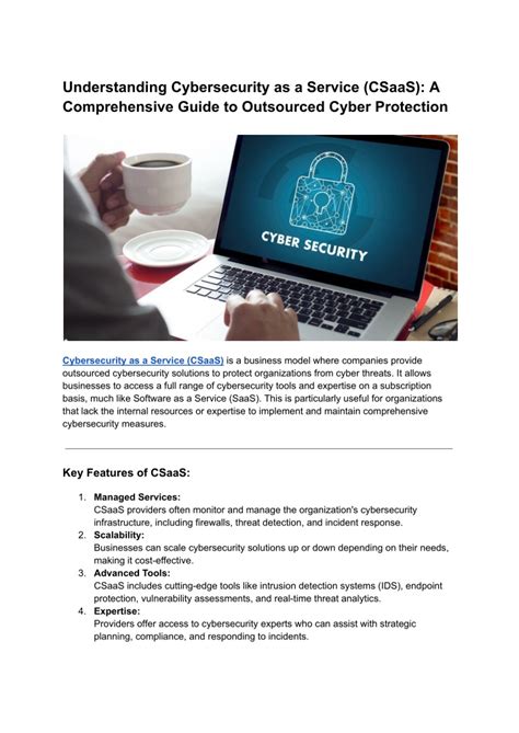 Ppt Understanding Cybersecurity As A Service Csaas A Comprehensive Guide To Outsourced
