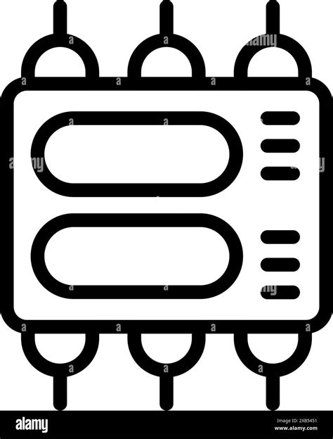 Electronic Microchip Processing Data With Six Pins On White Background Stock Vector Image And Art