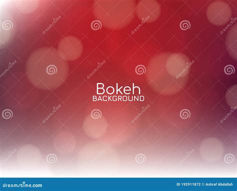 Abstract Red Color Bokeh Background Stock Vector Illustration Of Blur