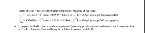 Sample Calculations This Is A Two Component Buffer Chegg Com