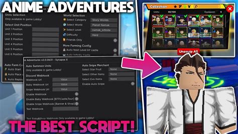 ROBLOX Anime Adventures Script Hack GUI Auto Farm Auto Quest Summons And More Pastebin
