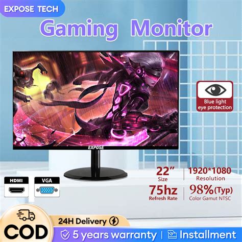Expose Monitor Pc Inch Gaming Monitor Hdmi Vga P Hz Fhd Led Monitor Shopee Malaysia