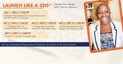 Launch Like A Ceo® Masterclass Series Facebook