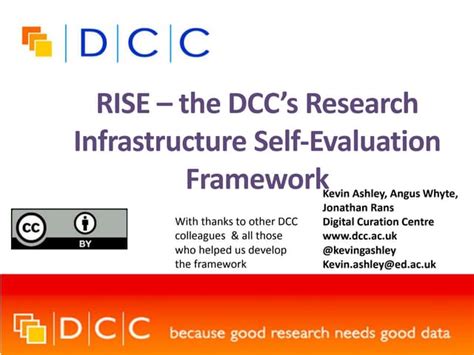 Rise The Dccs Research Infrastructure Self Evaluation Framework Ppt
