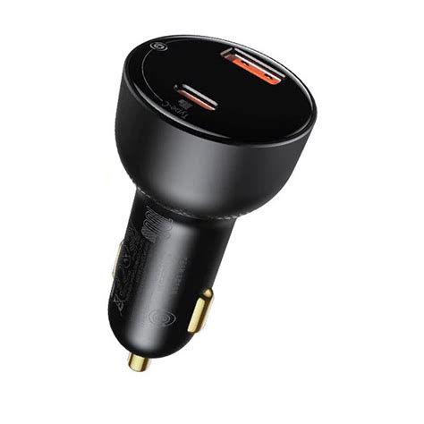 Baseus Superme Digital Display Usb With Type C Dual Port W Car Charger Price In Bangladesh