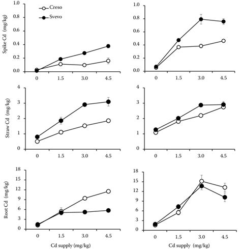 Cadmium Concentration Of Separate Plant Parts In Durum Wheat Varieties Download Scientific