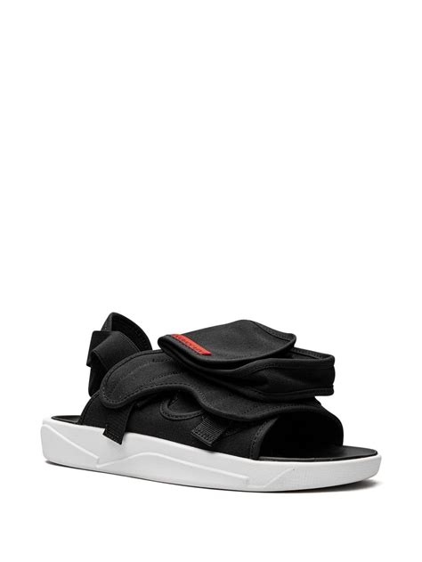 Jordan Jordan Ls Black White Slides Black Farfetch Au