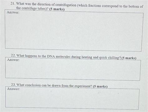 Solved Equilibrium Density Gradient Centrifugation Of Dna