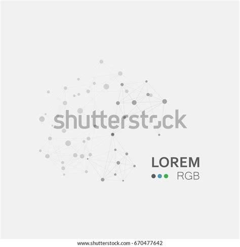 Abstract Science Background Connecting Dots Lines Stock Vector Royalty Free 670477642