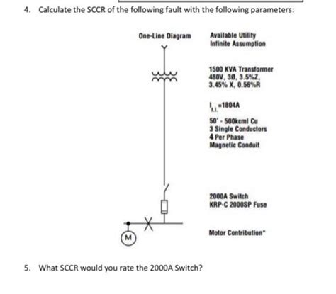 Solved 4 Calculate The Sccr Of The Following Fault With The