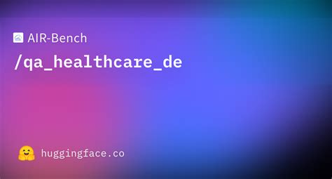 AIR Bench Qa Healthcare De Datasets At Hugging Face