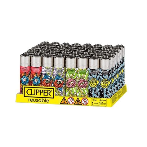 Mechero Clipper Classic Large Thorns & Roses
