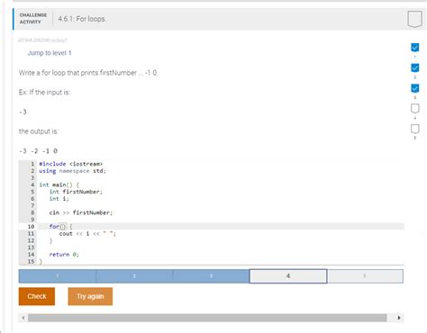 Solved CHALLENGE For Loops ACTIVITY Chegg