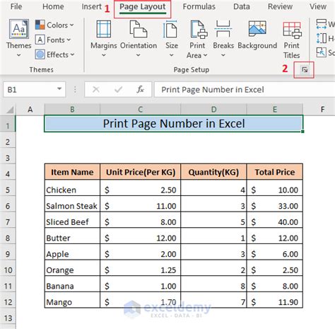 How To Print The Page Number In Excel Methods ExcelDemy