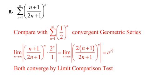 Calculus 2 Session 26 Comparison Test Limit Comparison Test Youtube