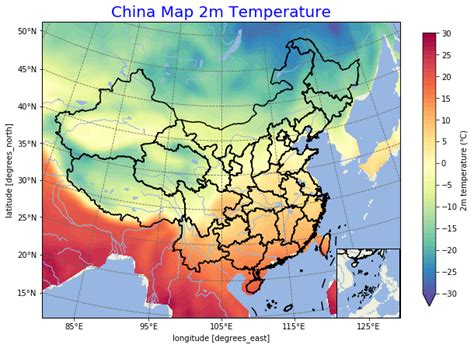 Python绘制气象实用地图 附代码和测试数据 Climate Weather