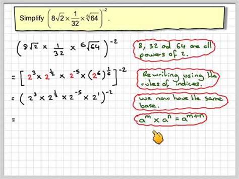 Simplifying Both Indices And Surds YouTube