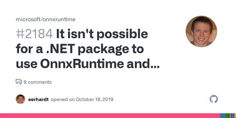 It Isnt Possible For A Net Package To Use Onnxruntime And Have The