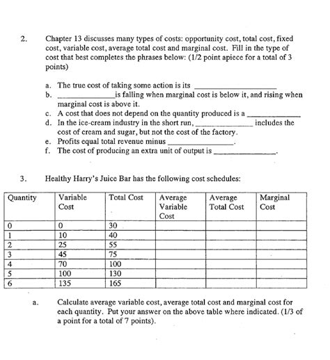 Solved 2 Chapter 13 Discusses Many Types Of Costs