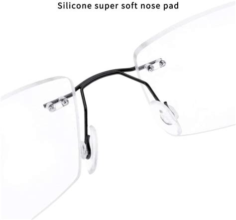 Viseng Rimless Titanium Reading Glasses 2 Pairs 125 Diopters For Men