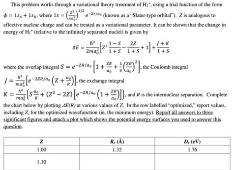 This Problem Works Through A Variational Theory