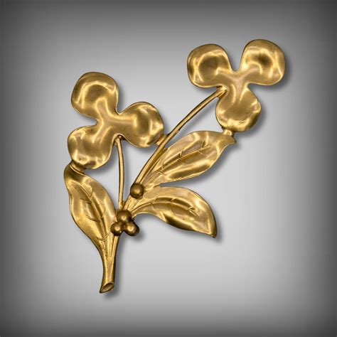 Large Brass Flower With Stem Brass Findings Brass Flowers And Leaves