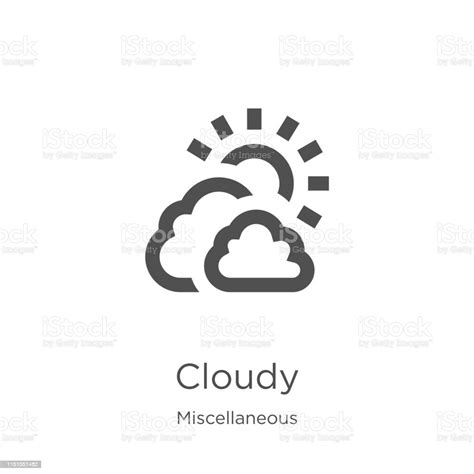 기타 컬렉션에서 흐린 아이콘 벡터입니다 얇은 라인 흐린 개요 아이콘 벡터 일러스트 레이 션입니다 개요 얇은 선 흐린 아이콘 웹 사이트 디자인 및 모바일 응용 프로그램 개발에
