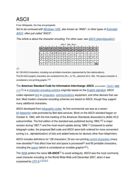 ascii code pdf ascii character encoding