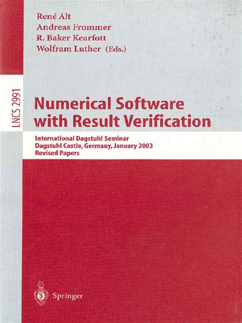 numerical software result verification pdf class computer