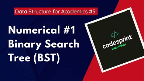 5 Numerical 1 On Binary Search Trees Bst Data Structure For