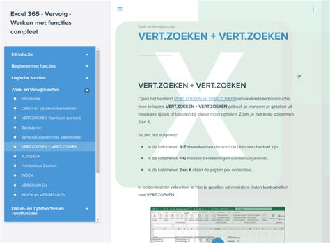 Elearning Excel Functies Compuniversity