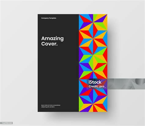현대 플라이어 A4 디자인 벡터 레이아웃입니다 여러 가지 빛깔의 모자이크 패턴 전단지 그림입니다 0명에 대한 스톡 벡터 아트 및 기타 이미지 Istock