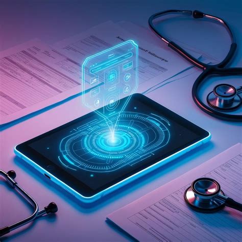 Digital Healthcare Technology And Data Management Solutions Premium Ai Generated Image