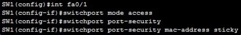 Port Security Feature CCNA
