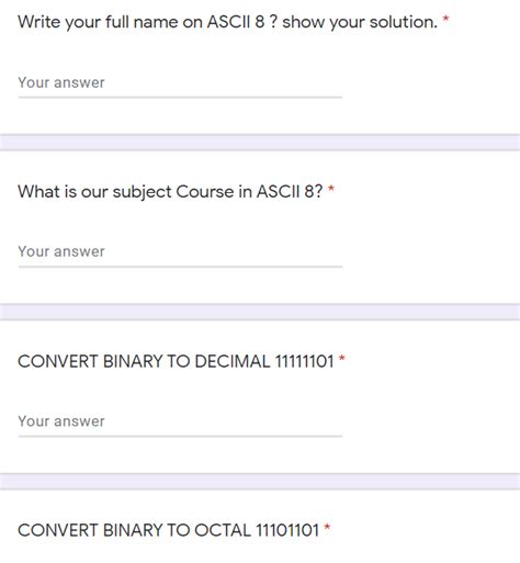 Solved Write Your Full Name On ASCII Show Your Chegg
