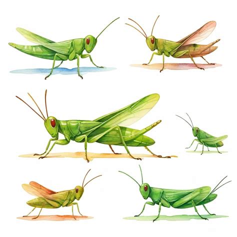 Premium Vector A Drawing Of A Grasshopper With A Picture Of A Grasshopper