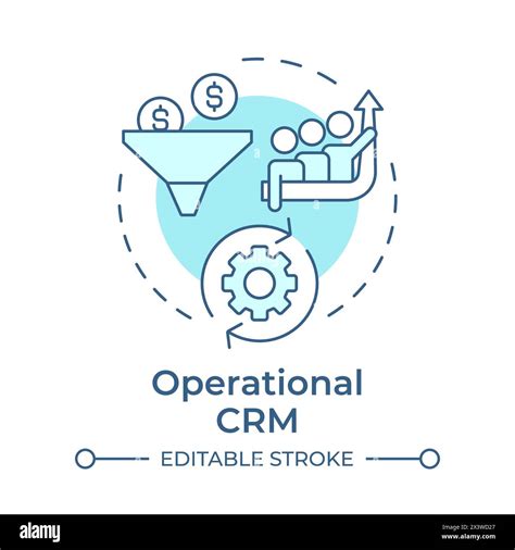 Operational Crm Soft Blue Concept Icon Stock Vector Image And Art Alamy