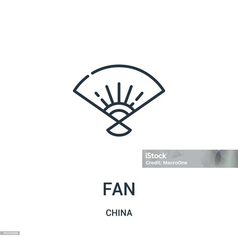 Ilustración De Vector De Icono De Abanico De La Colección China Ilustración Vectorial De