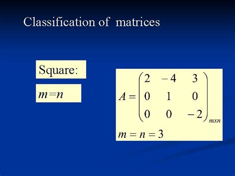 Matrices An M N Matrix Is An Rectangular