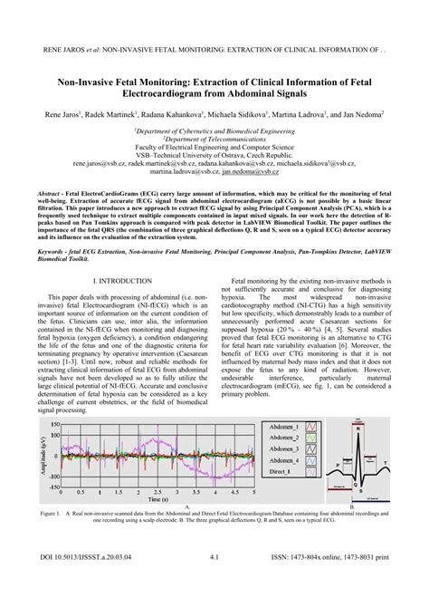 pdf non invasive fetal monitoring extraction of clinical information