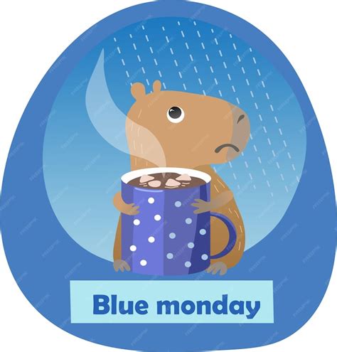 Premium Vector Blue Monday In January Design With Text Blue Monday