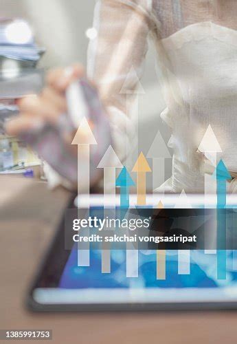 Business Woman Analyzing Finances Conceptual Business Finance Growth