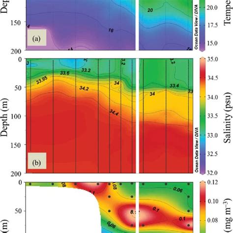 In Situ Vertical Profiles Of A Temperature °c B Salinity Psu