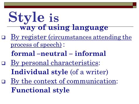 Functional Styles What Is Style What Is Functional