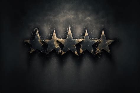 Premium Ai Image Five Stars On Dark Background
