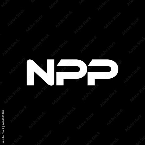 Npp Letter Logo Design With Black Background In Illustrator Vector Logo Modern Alphabet Font